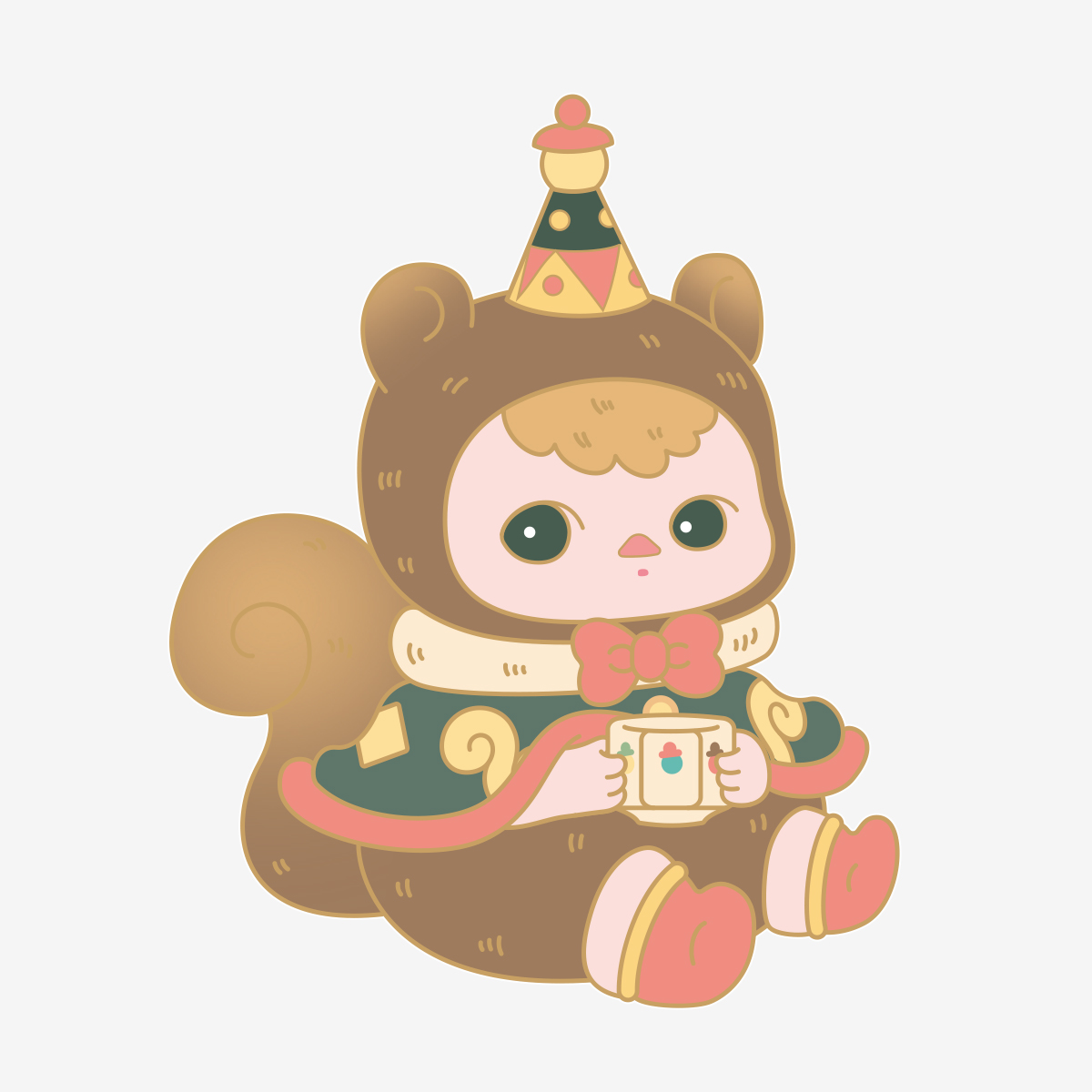 PUCKY Animals' Tea Party Series-badge - POP MART (South Korea)