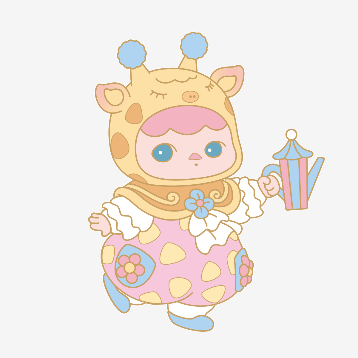 PUCKY Animals' Tea Party Series-badge - POP MART (South Korea)