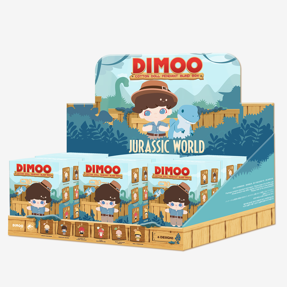 Pop Mart Dimoo Jurassic World Series-Cotton Doll Pendant Blind box ...