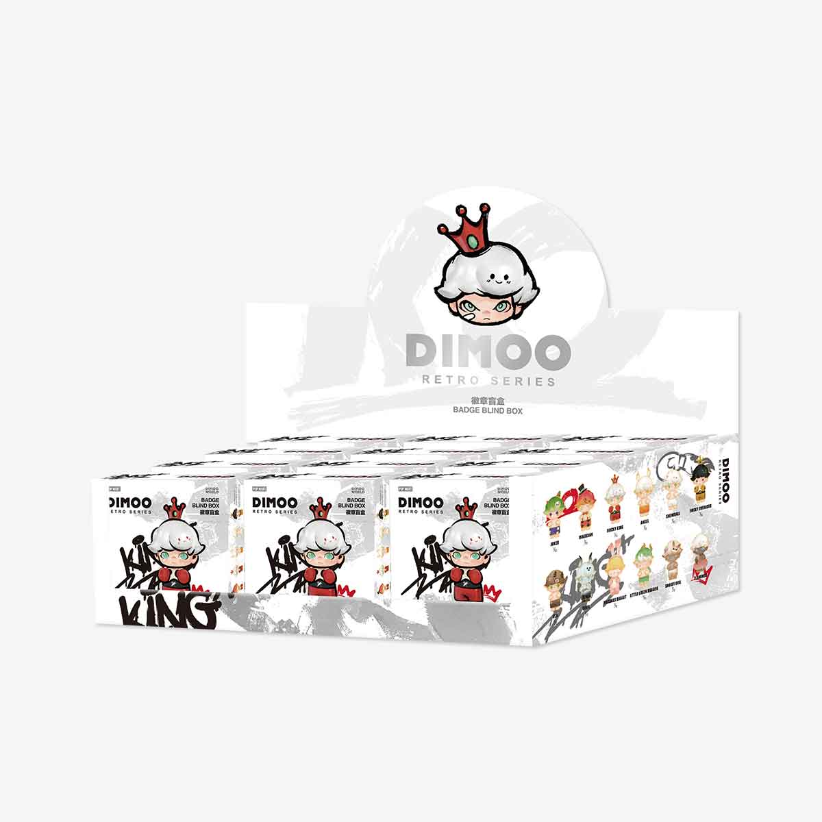 DIMOO Retro Series-Badge BLind Box - POP MART (Thailand)