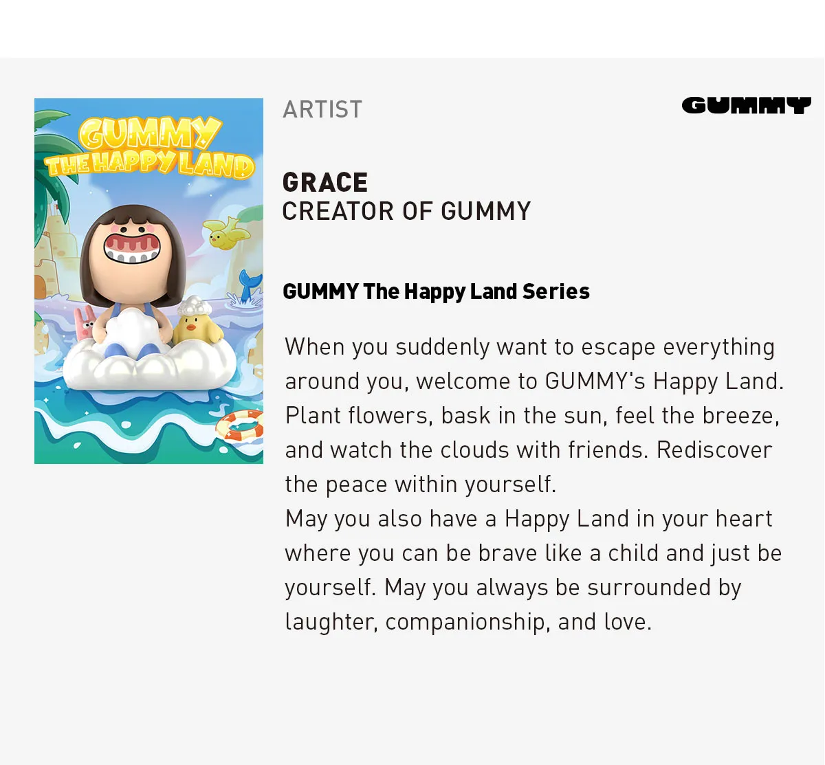 GUMMY The Happy Land Series - POP MART (South Korea)
