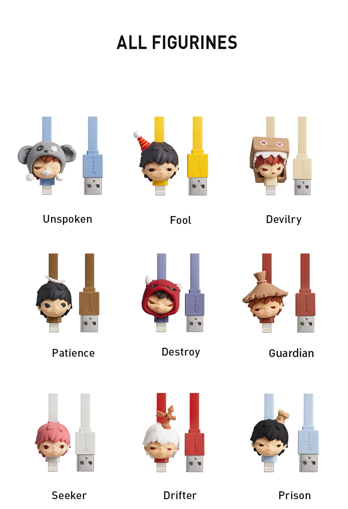 Hirono Mime Series-Cable Blind Box - POP MART (Thailand)