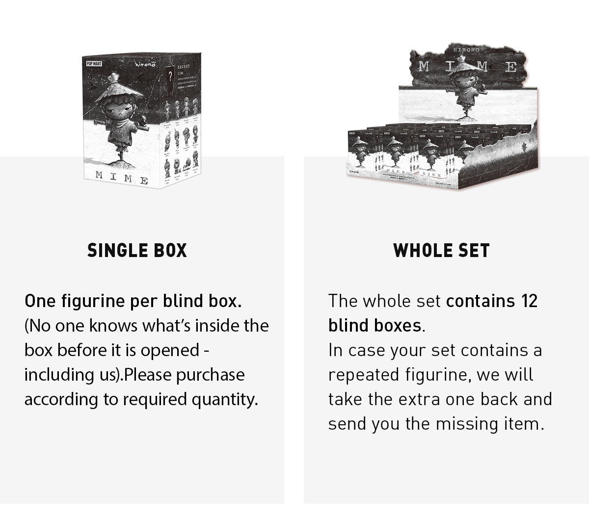 Hirono Mime Series Figures - POP MART (Indonesia)