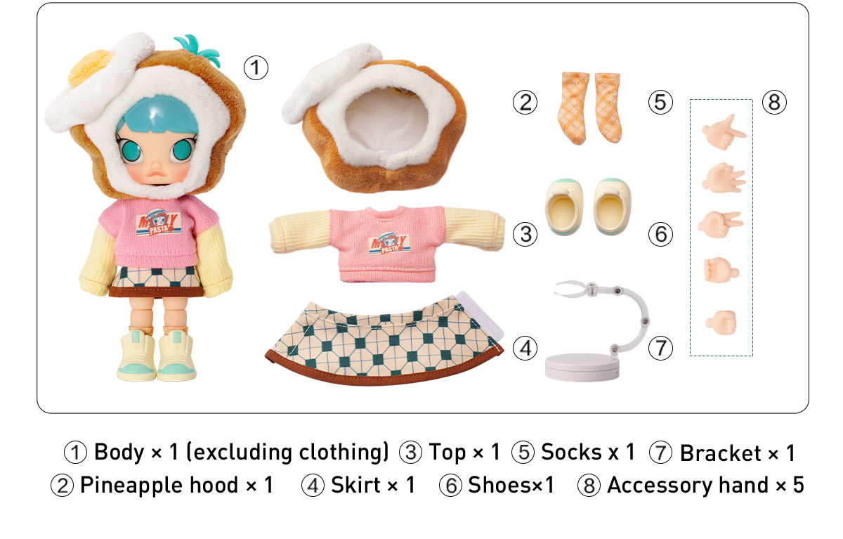 MOLLY Little Foodie Action Figure - POP MART (Thailand)