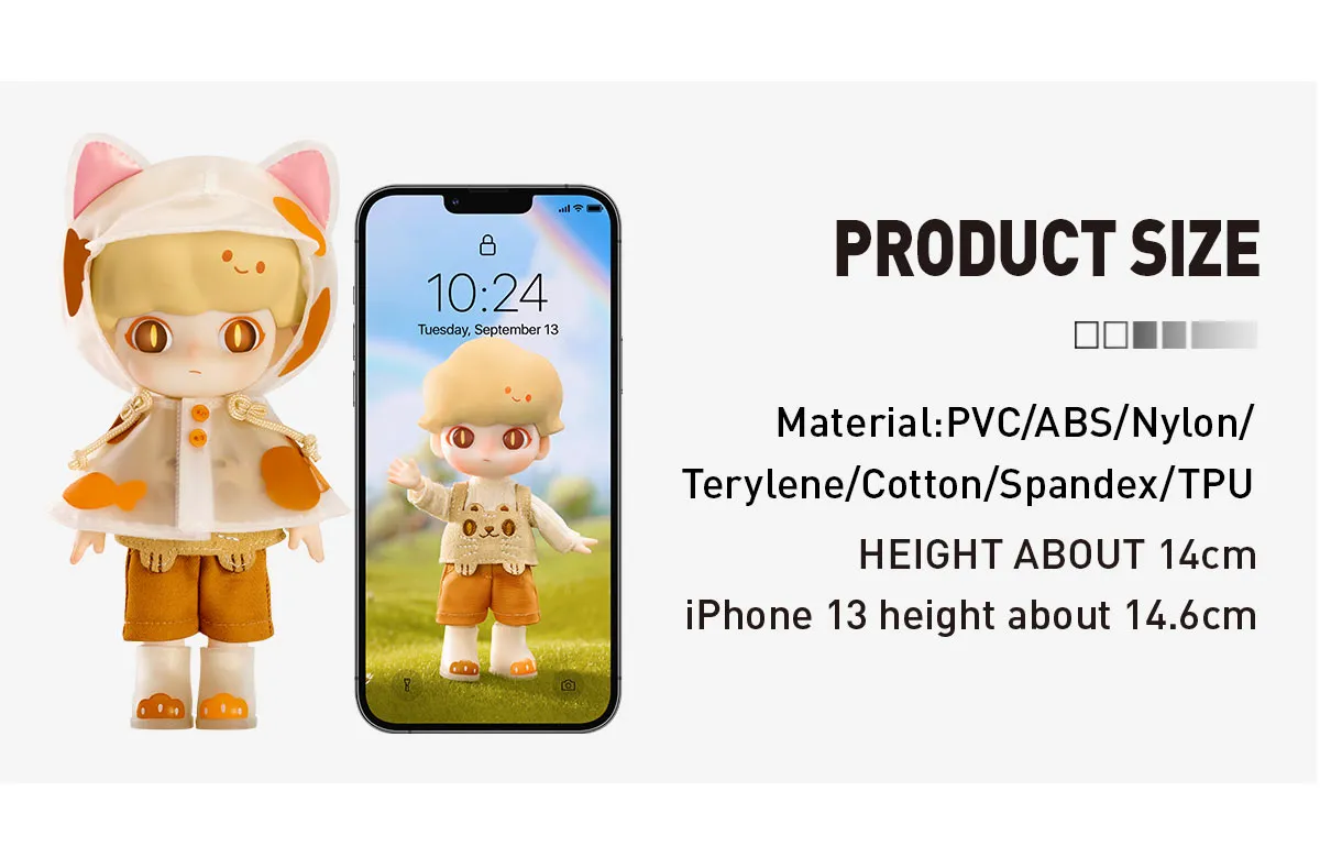 DIMOO Raincoat Cat Action Figure - POP MART (Malaysia)