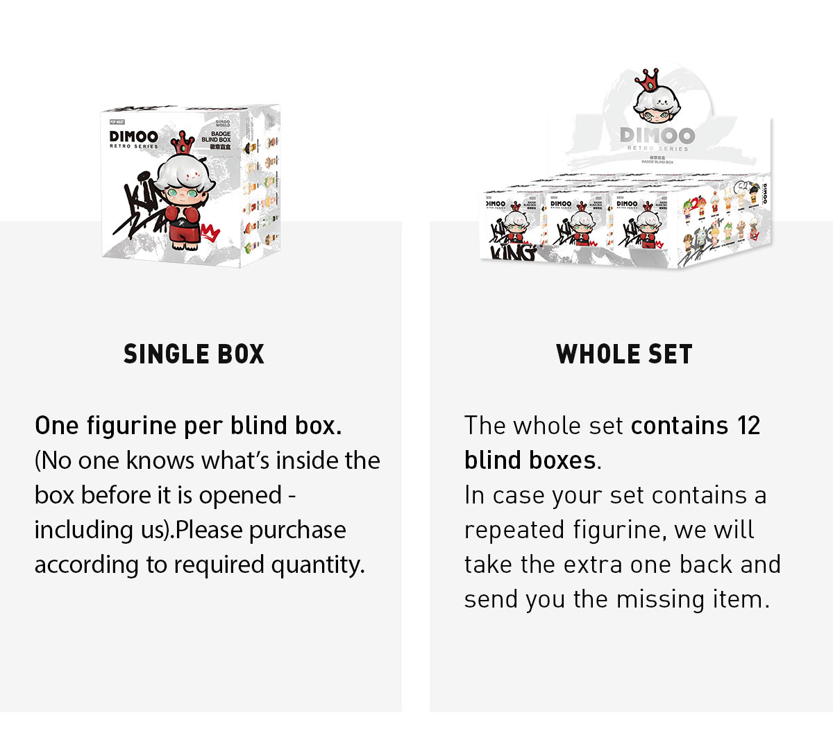 DIMOO Retro Series-Badge BLind Box - POP MART (Thailand)