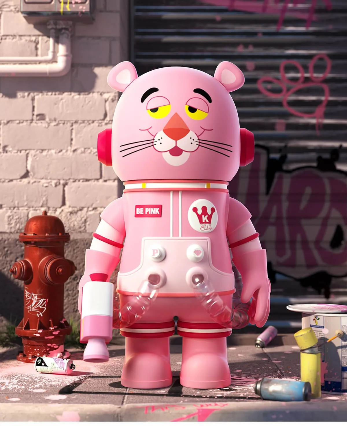 MEGA SPACE MOLLY 400% Pink Panther - POP MART (South Korea)