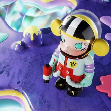 MEGA COLLECTION 1000% SPACE MOLLY Little Painter - POP MART (Thailand)