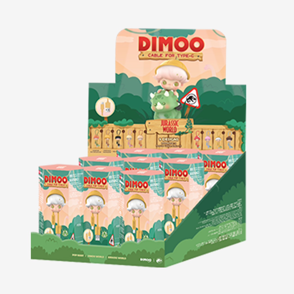 DIMOO Jurassic World Series - Cable Blind Box - POP MART (Thailand)
